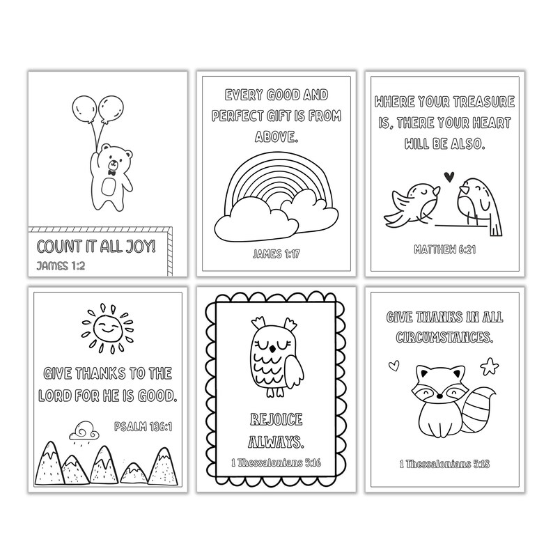 Bible Verse Gratitude Coloring Pages | Scripture Coloring Pages for ...