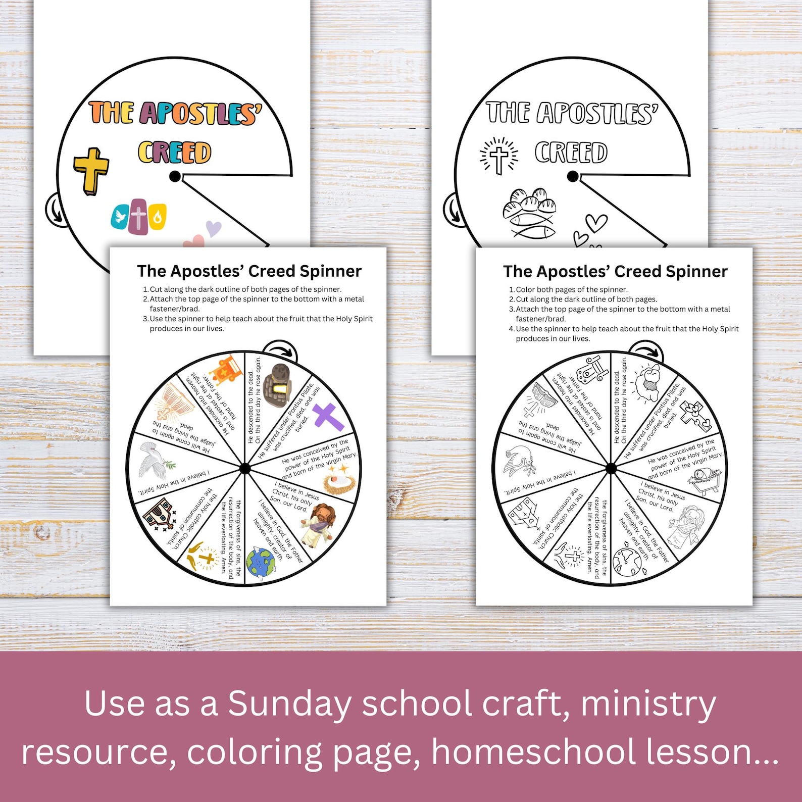 The Apostles' Creed Paper Craft | Sunday School Activity | Christian ...