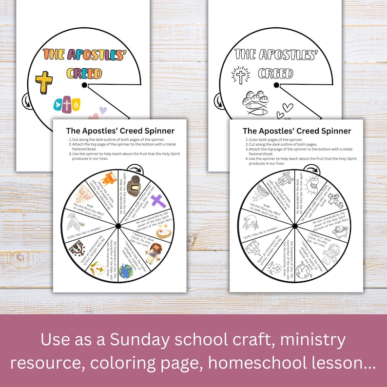 The Apostles' Creed Paper Craft | Sunday School Activity | Christian ...