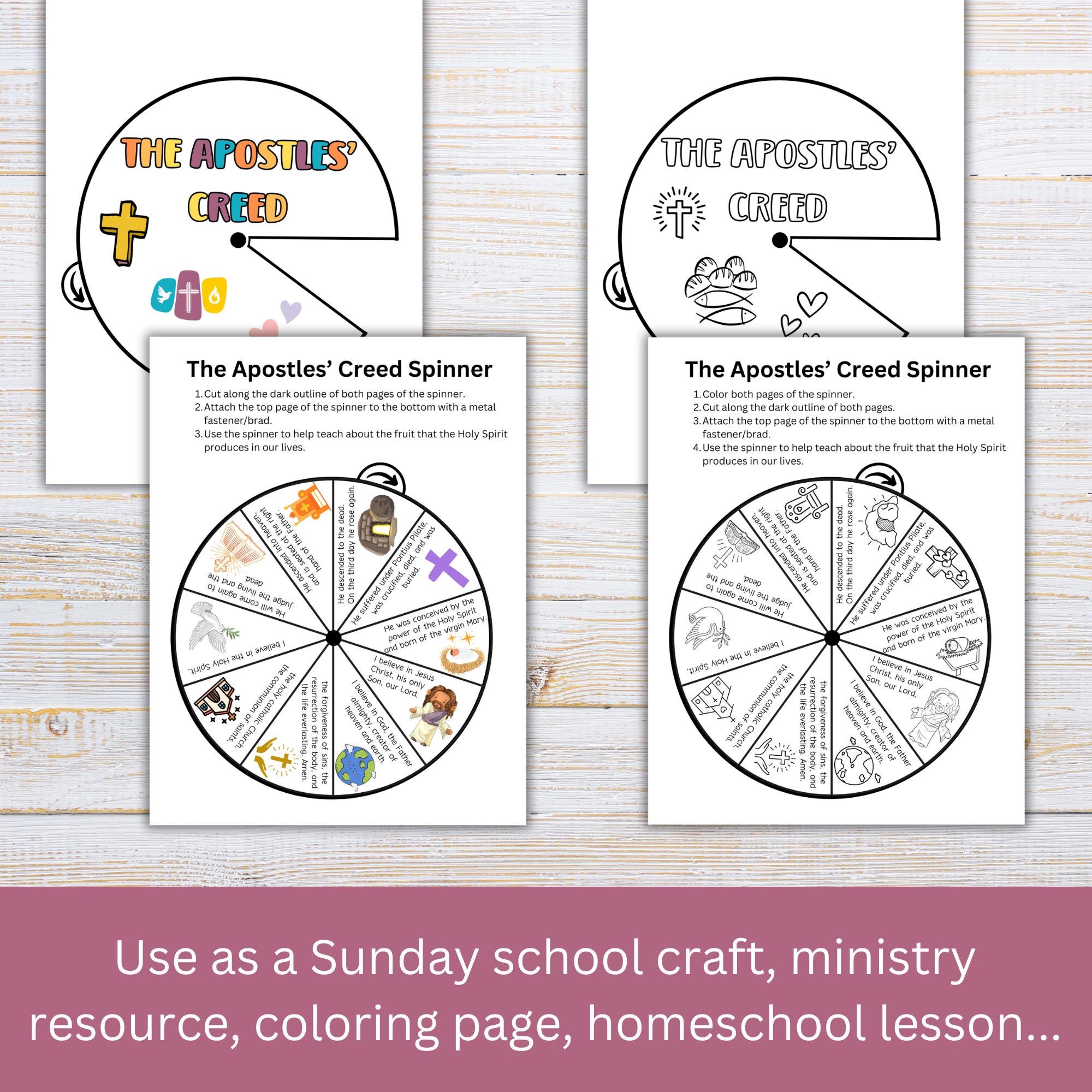 The Apostles' Creed Paper Craft | Sunday School Activity | Christian ...