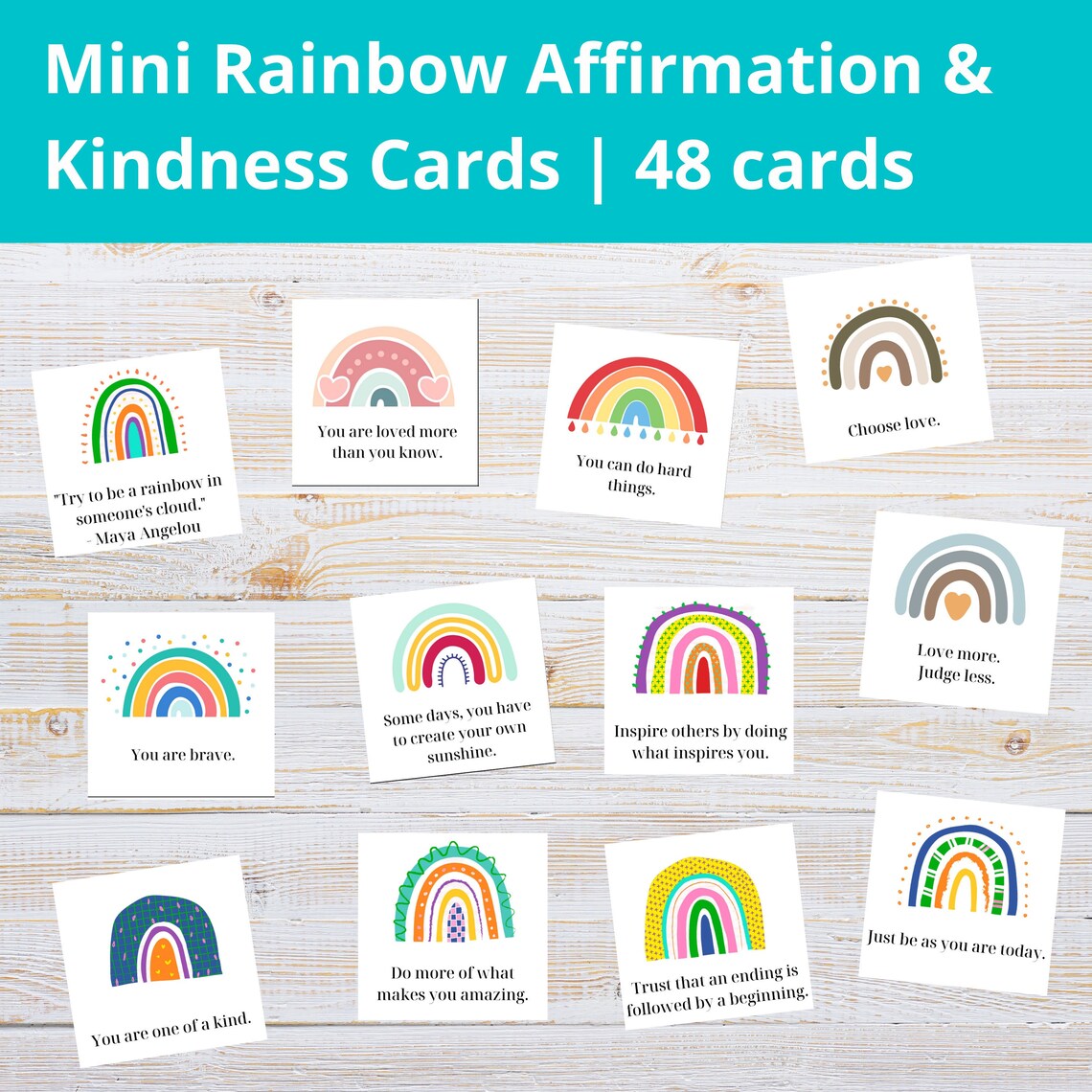 Rainbow Kindness Cards PRINTABLE | Compliment Cards for Kids | Lunchbox ...