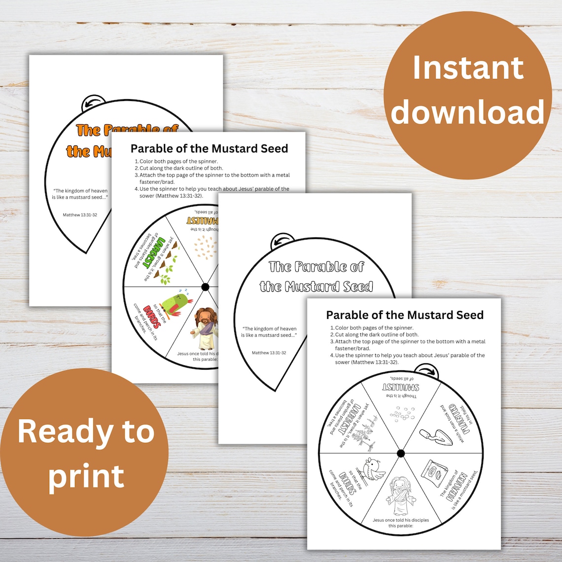 Parable of the Mustard Seed Bible Craft for Kids | Printable Sunday ...