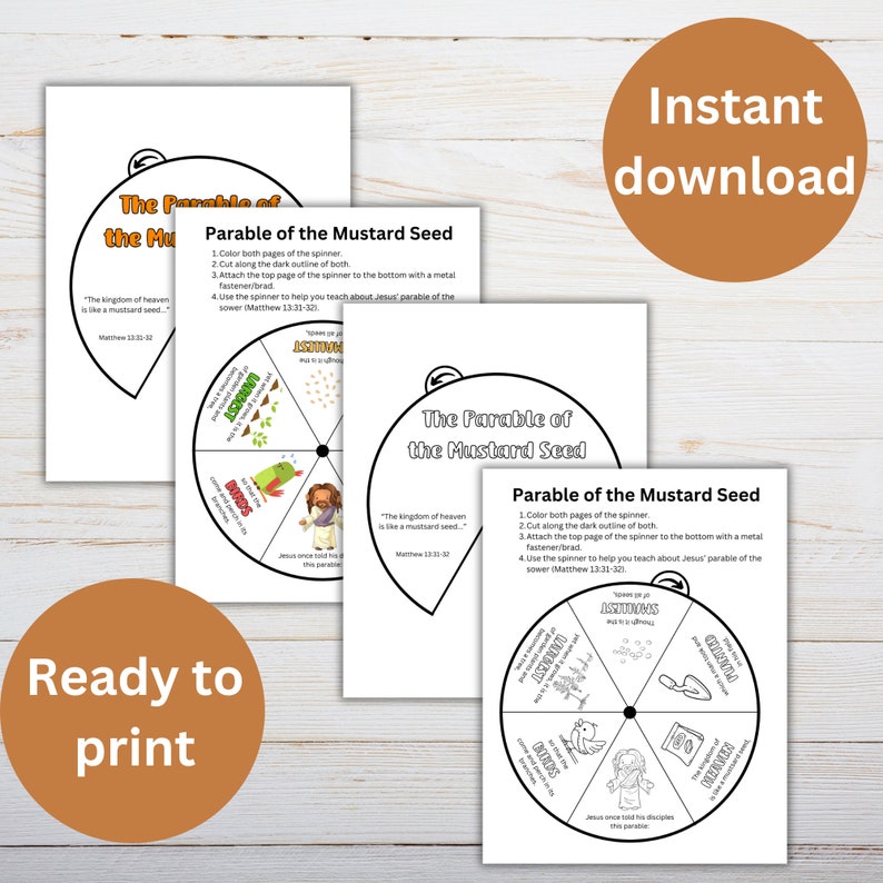 Parable of the Mustard Seed Bible Craft for Kids | Printable Sunday ...