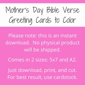 Bible Verse Mother's Day Cards | Mother's Day Cards to Color ...