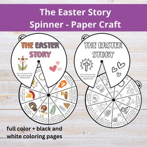 Easter Bible Story Coloring Wheel | Easter Sunday School Craft | the ...