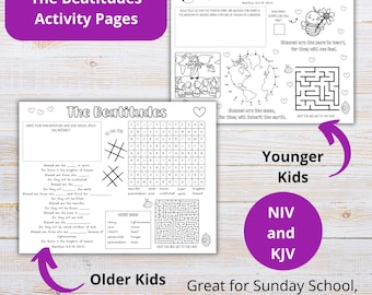 The Beatitudes Activity Placemat | Bible Activities and Games ...