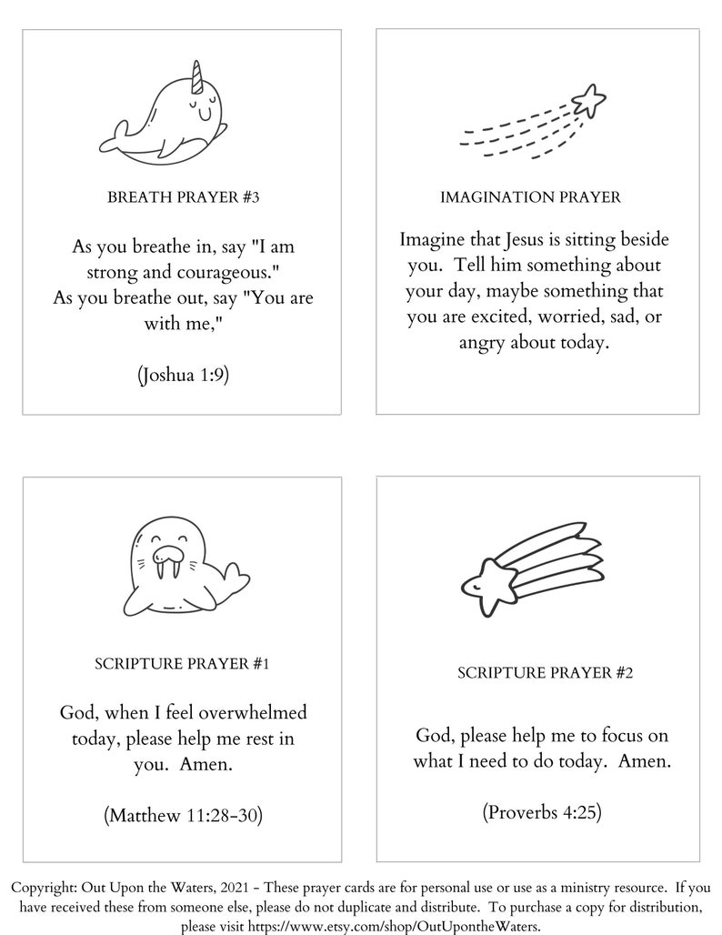 Mealtime Prayer Cards | Children's Printable Prayers | Lunchbox Notes ...