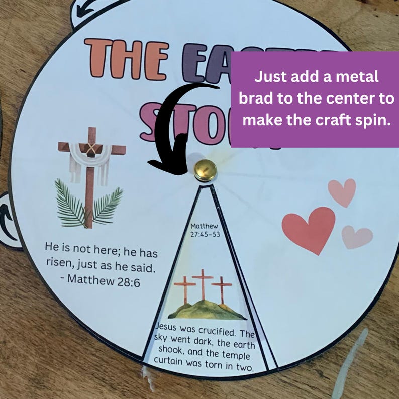 Easter Bible Story Coloring Wheel | Easter Sunday School Craft | the ...