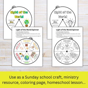 Light of the World Craft | Sermon on the Mount Story Spinner | Bible ...