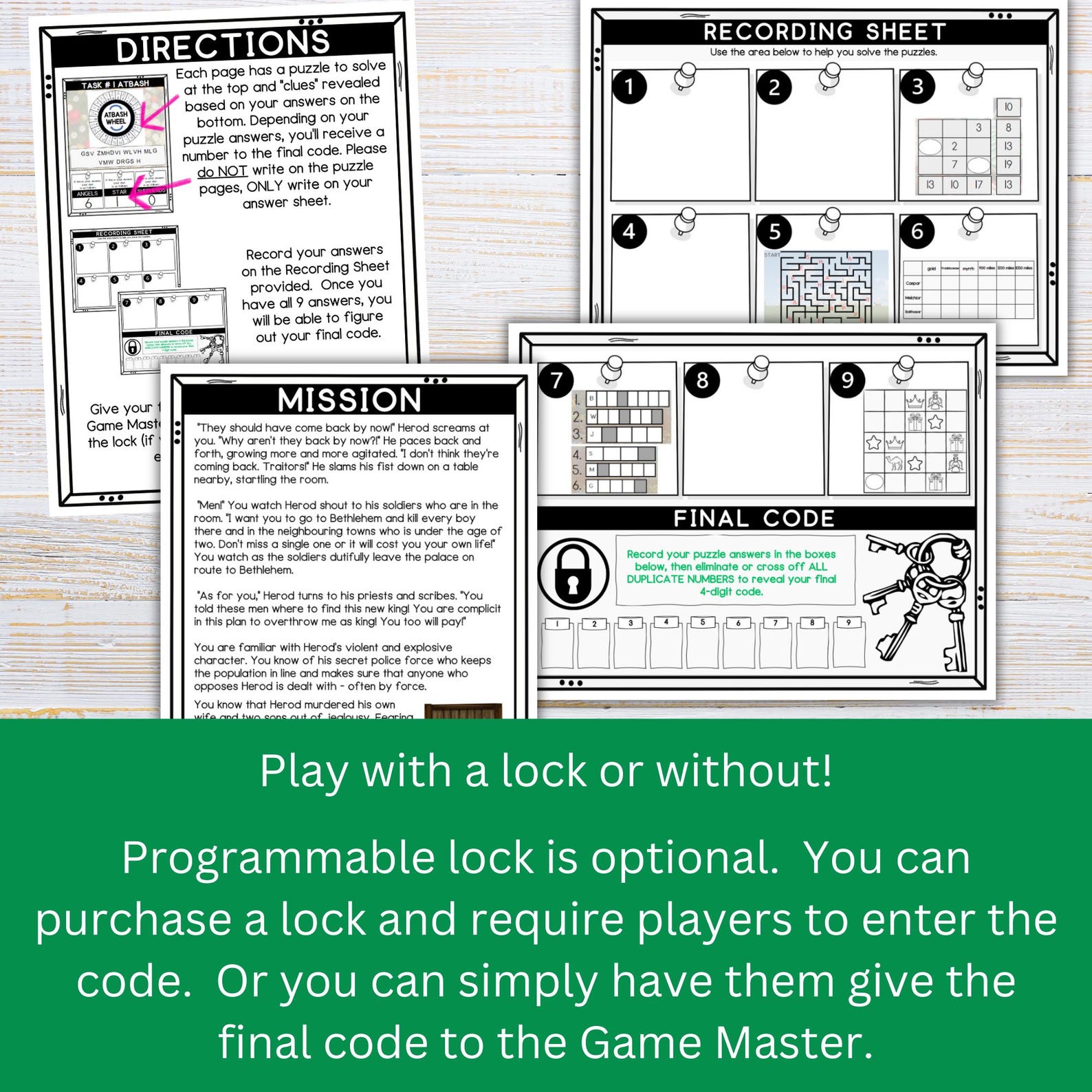 Christmas Escape Room | Nativity Bible Escape Room | Epiphany Escape ...