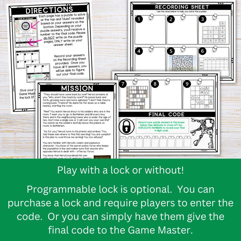 Christmas Escape Room | Nativity Bible Escape Room | Epiphany Escape ...