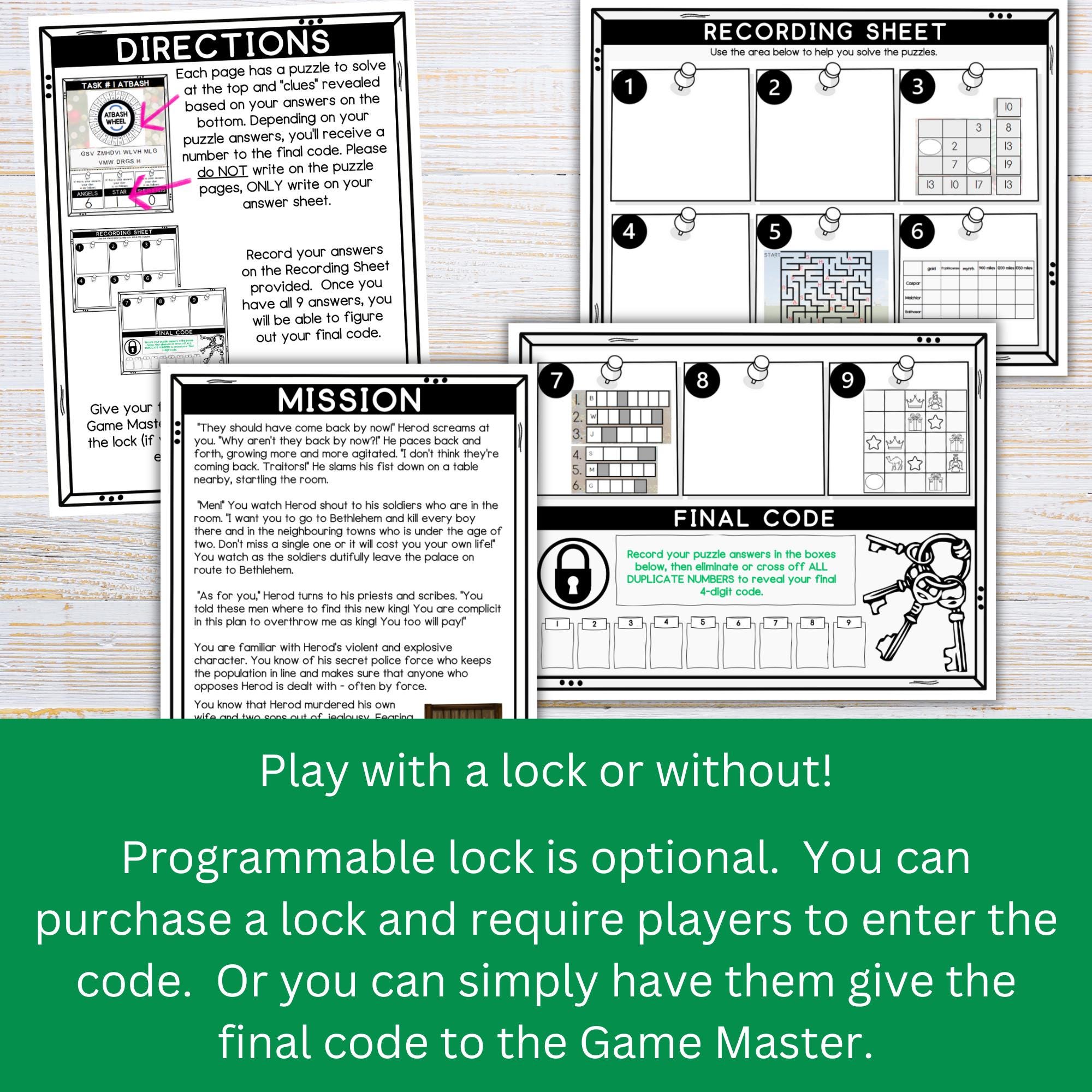 Christmas Escape Room | Nativity Bible Escape Room | Epiphany Escape ...
