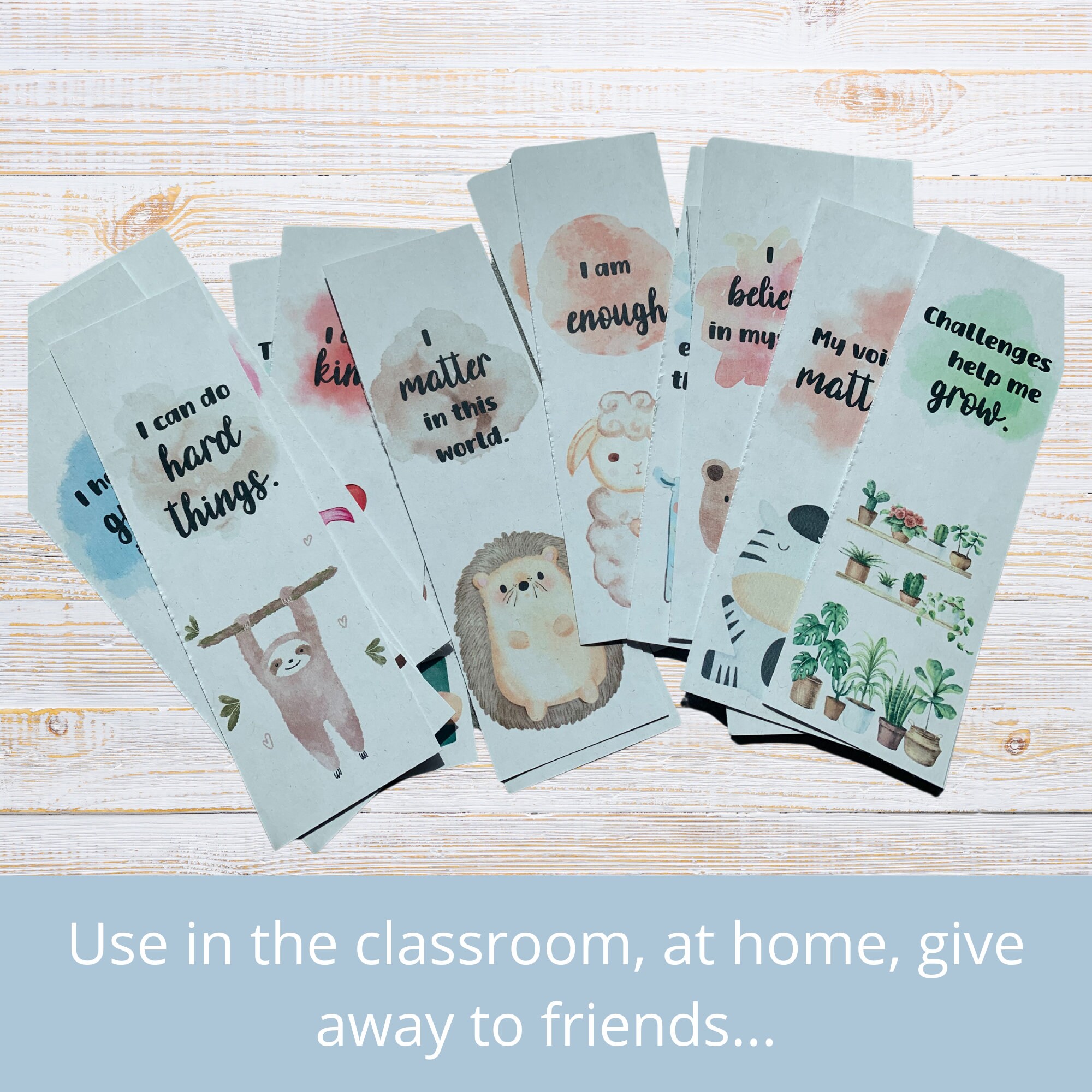 Positive Affirmation Bookmarks for Kids | Affirmation Printable ...