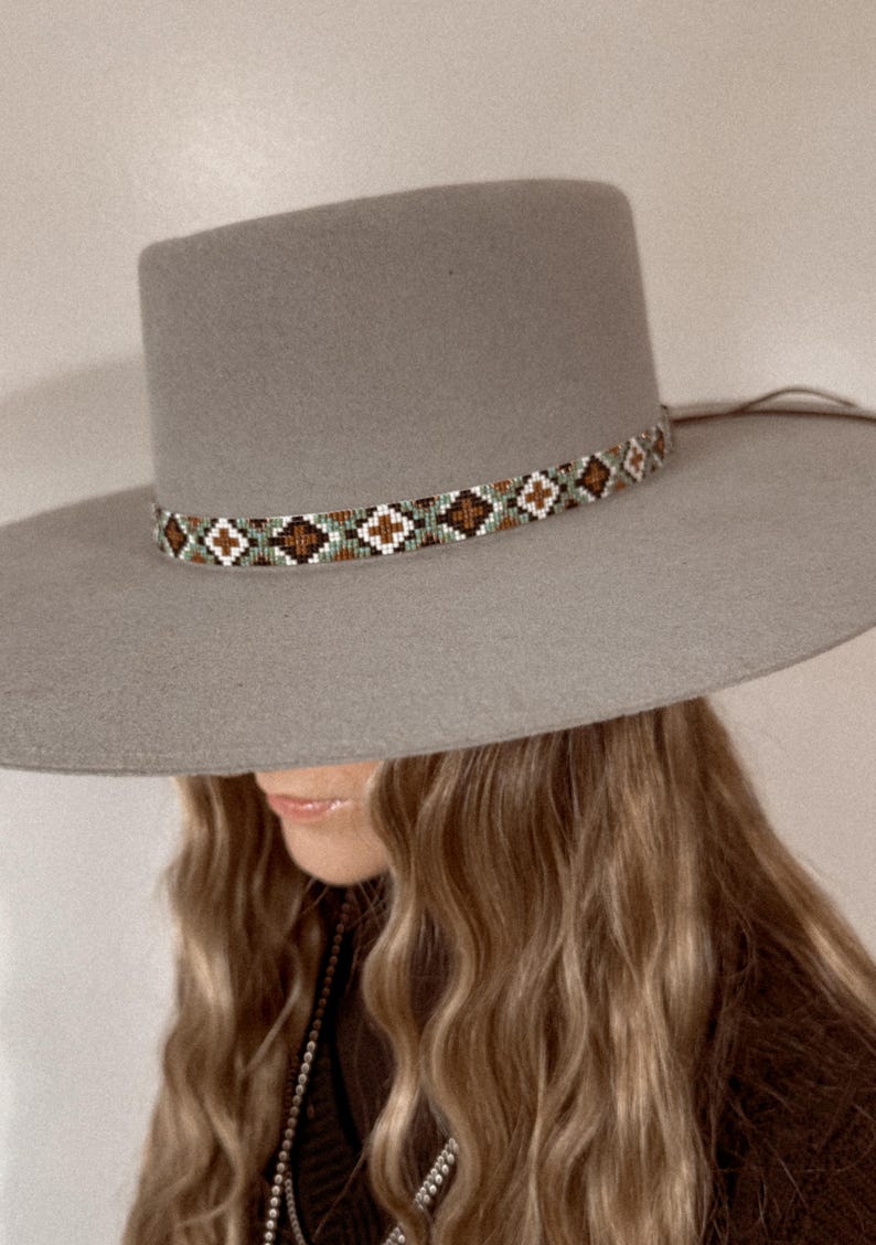 Beaded Hat Band | Western Hat Band | Hat Band for Cowboy Hat - Etsy