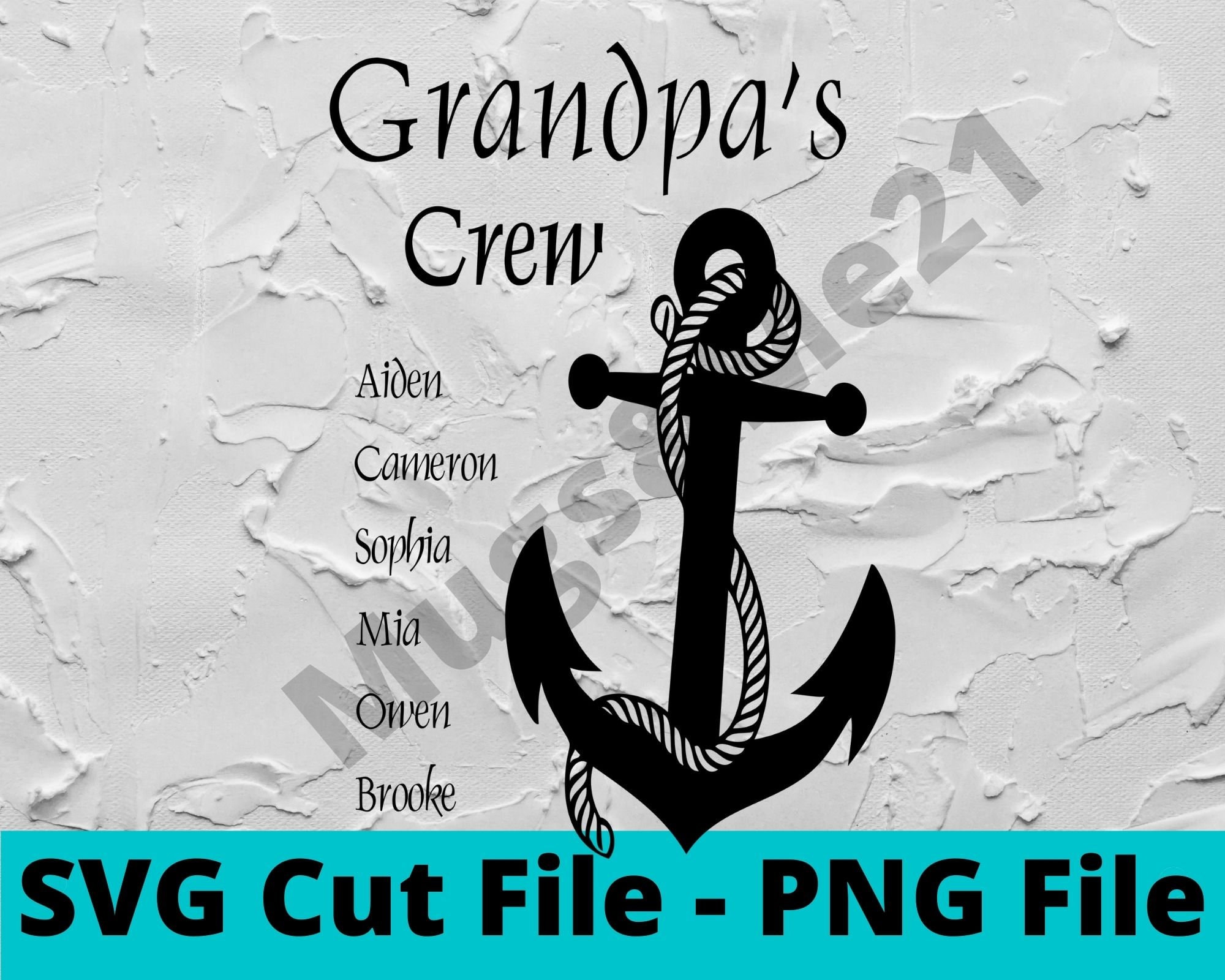Grandpa's Crew SVG, Grandpa SVG Cut File, Funny Grandpa SVG, Grandpa ...