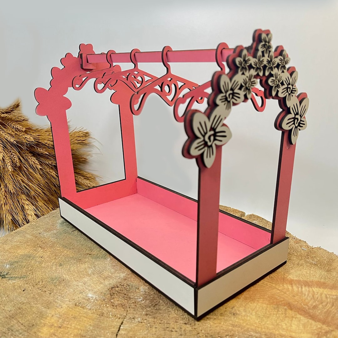 Laser Cut Earring Hanger File Necklace Holder Jewelry Organizer Box DXF ...