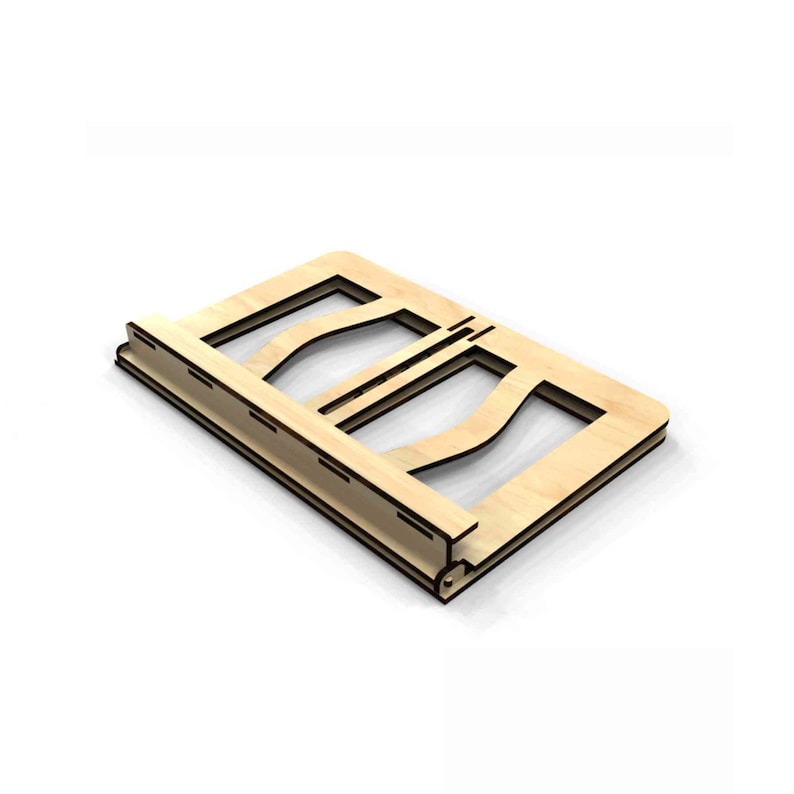 Laser Cut Book Stand Svg Reading Stand Dxf Files Glowforge Xtool ...