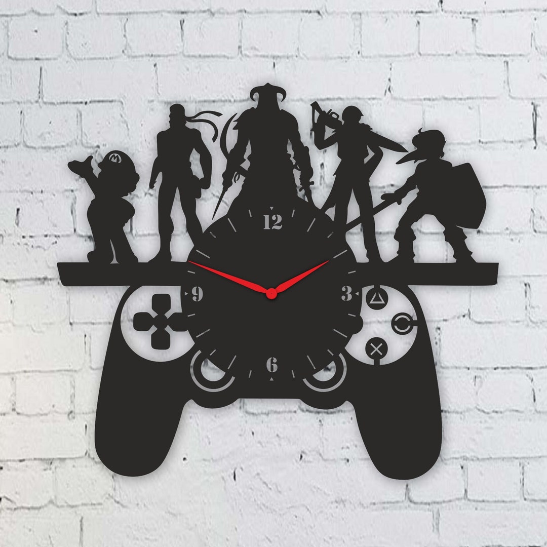 Gamer Wall Clock Svg Laser Cut Files, Glowforge Files, Dxf Files, Xtool ...