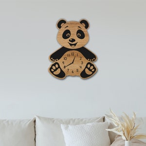 Laser Cut Teddy Bear Clock File Kids Wall Clock DXF, SVG, CDR Files for ...