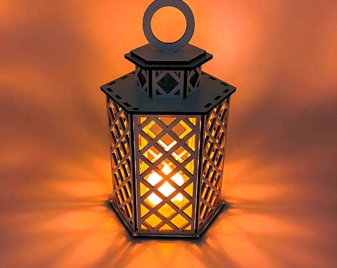 Laser Cut Decorative Candle Holder Svg Files Night Light Lamp Lantern ...