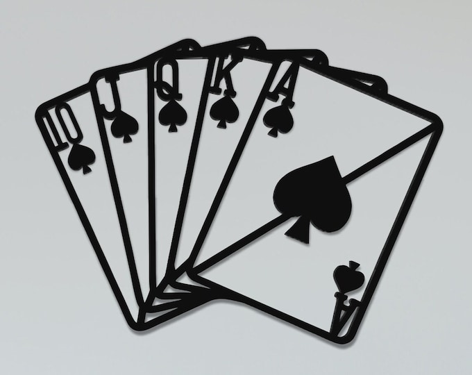 Royal Flush Poker Hand Svg/dxf - Bad Dog Metalworks Digital Download ...