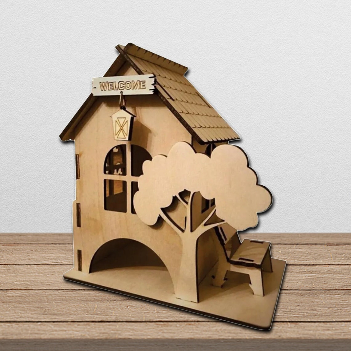 Laser Cut Tea House File 3mm Tea Box SVG Glowforge Xtool Instant ...