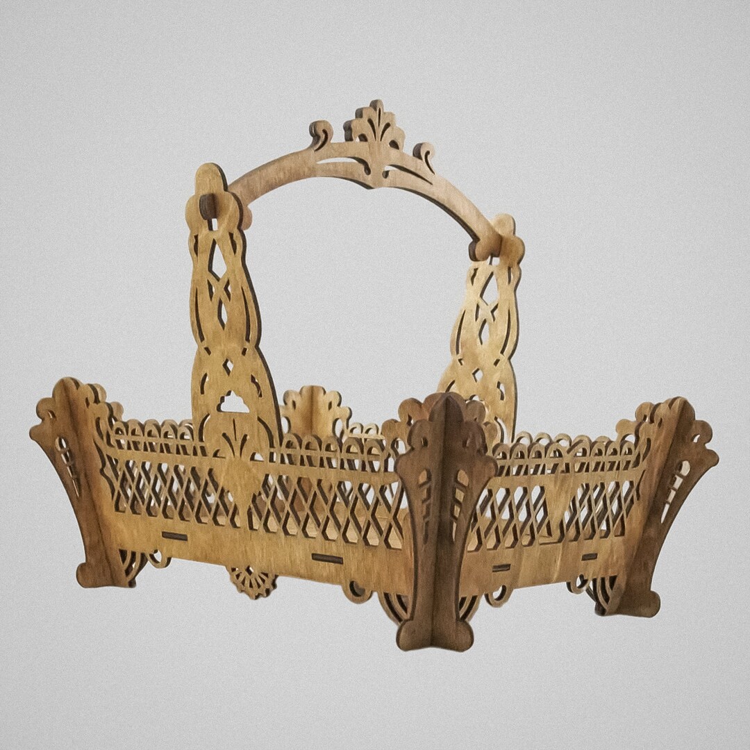 Laser Cut Basket Svg Files Easter Basket Cnc Dxf File Glowforge Svg ...