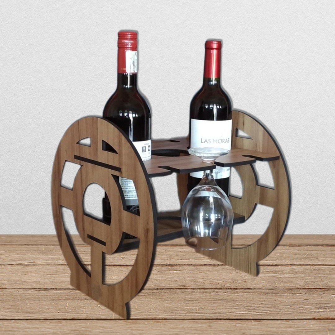 Laser Cut Wine Holder SVG Wine Box DXF Laser Cut Files Wine Organizer ...