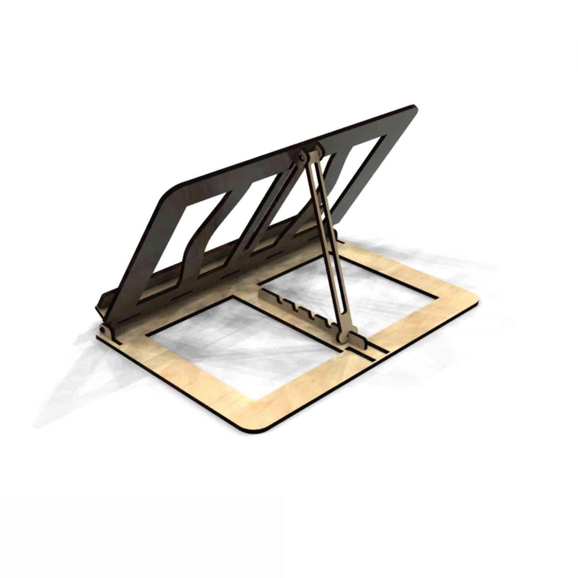 Laser Cut Book Stand Svg Reading Stand Dxf Files Glowforge Xtool ...