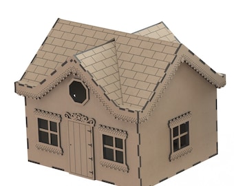 Doll House SVG Laser Cut Files Glowforge Files 3mm 1/8 Inch Dxf Files ...
