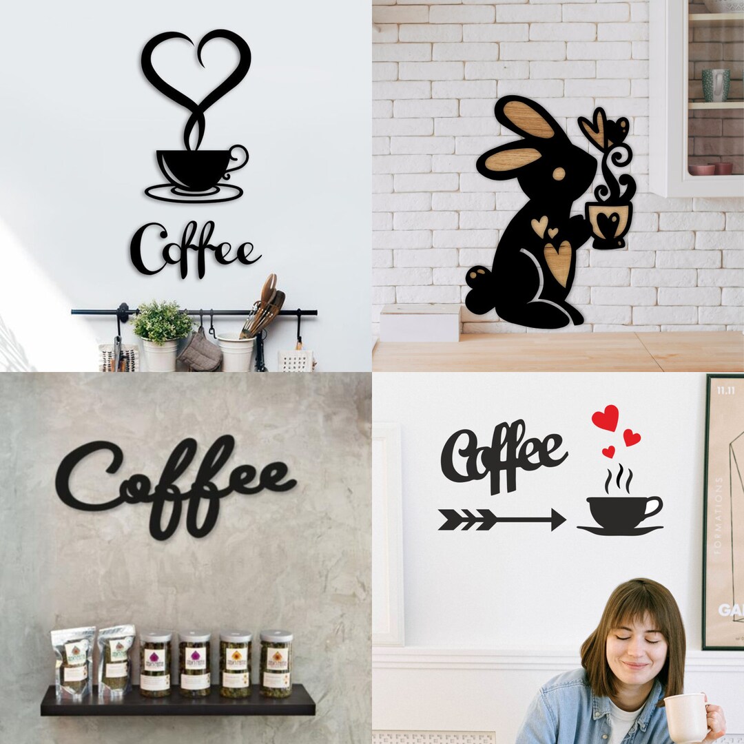 Laser Cut Coffee Bundle Files Home Decor Wall Art Glowforge Xtool Cnc ...