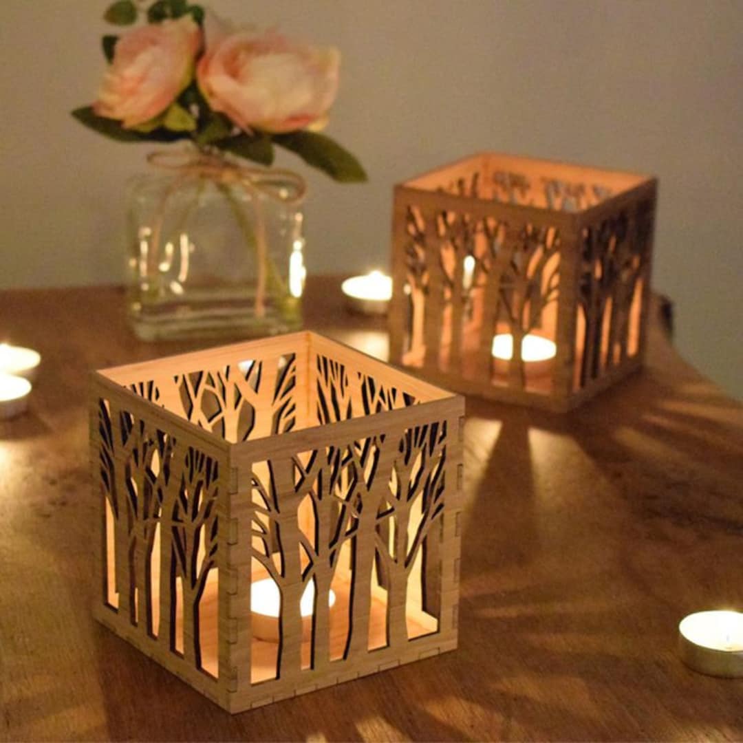 Laser Cut Candle Holder Svg File, Lantern Dxf, Laser Cut Files ...