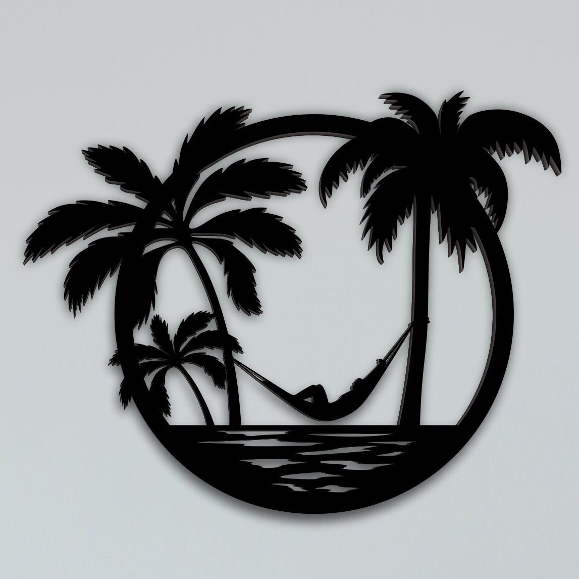 Palm Tree Svg Sunset Laser Cut Files Silhouette Wall Decor Summer ...
