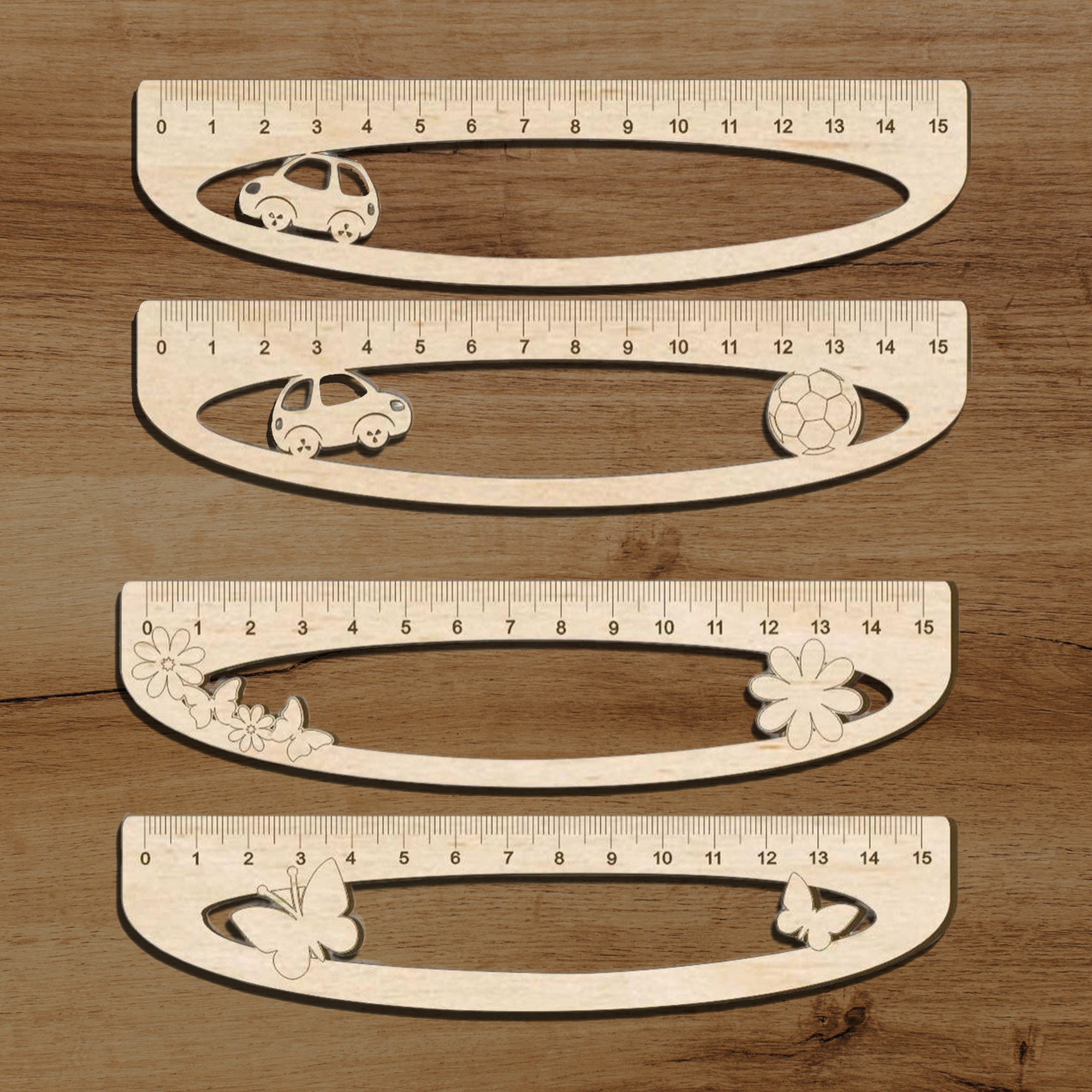 Ruler Bundle Svg Inches and Centimeters Laser Cut Files Dxf Vector ...