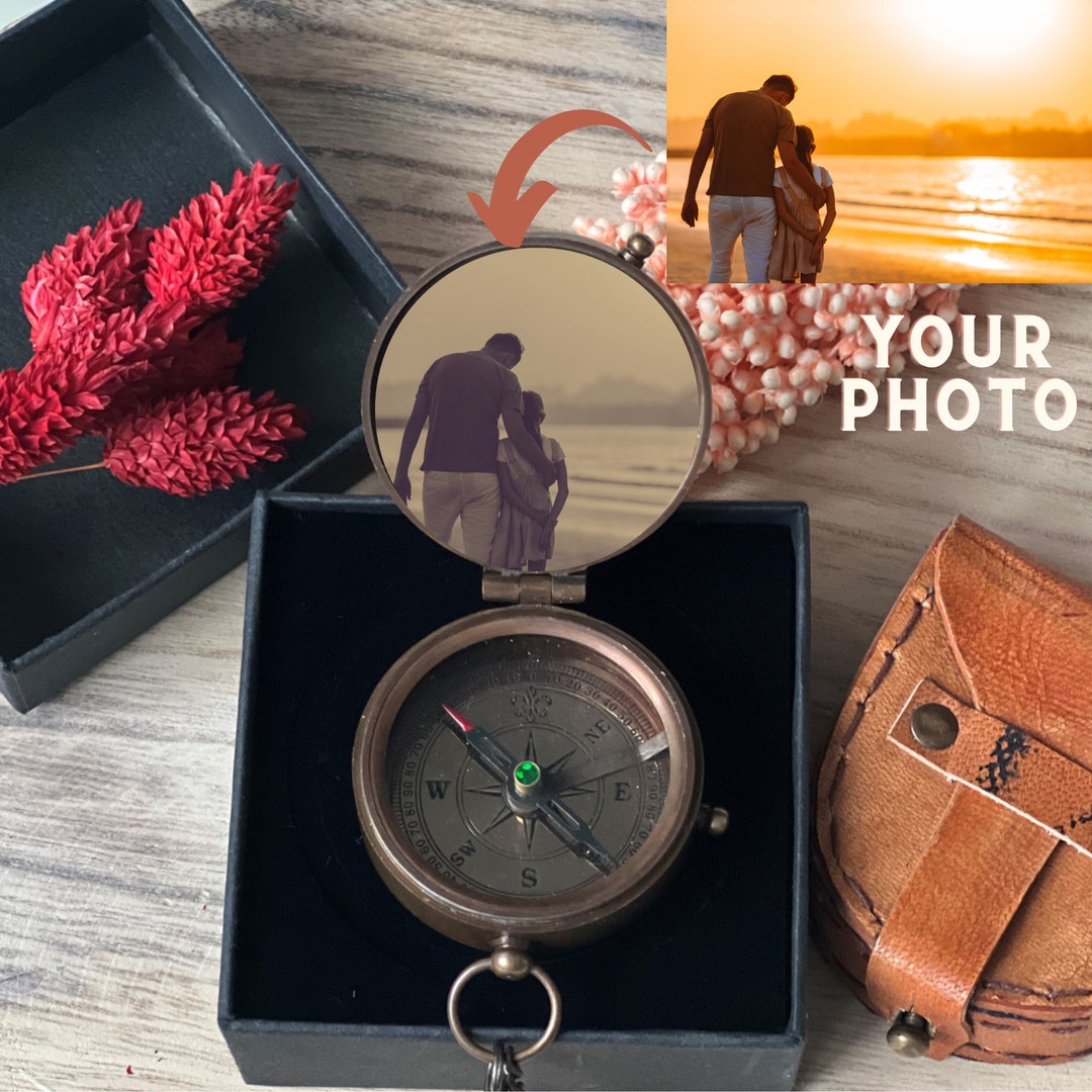 Engraved Gift, Husband Gift, Brass Compass, Gifts for Him, Fathers Day ...