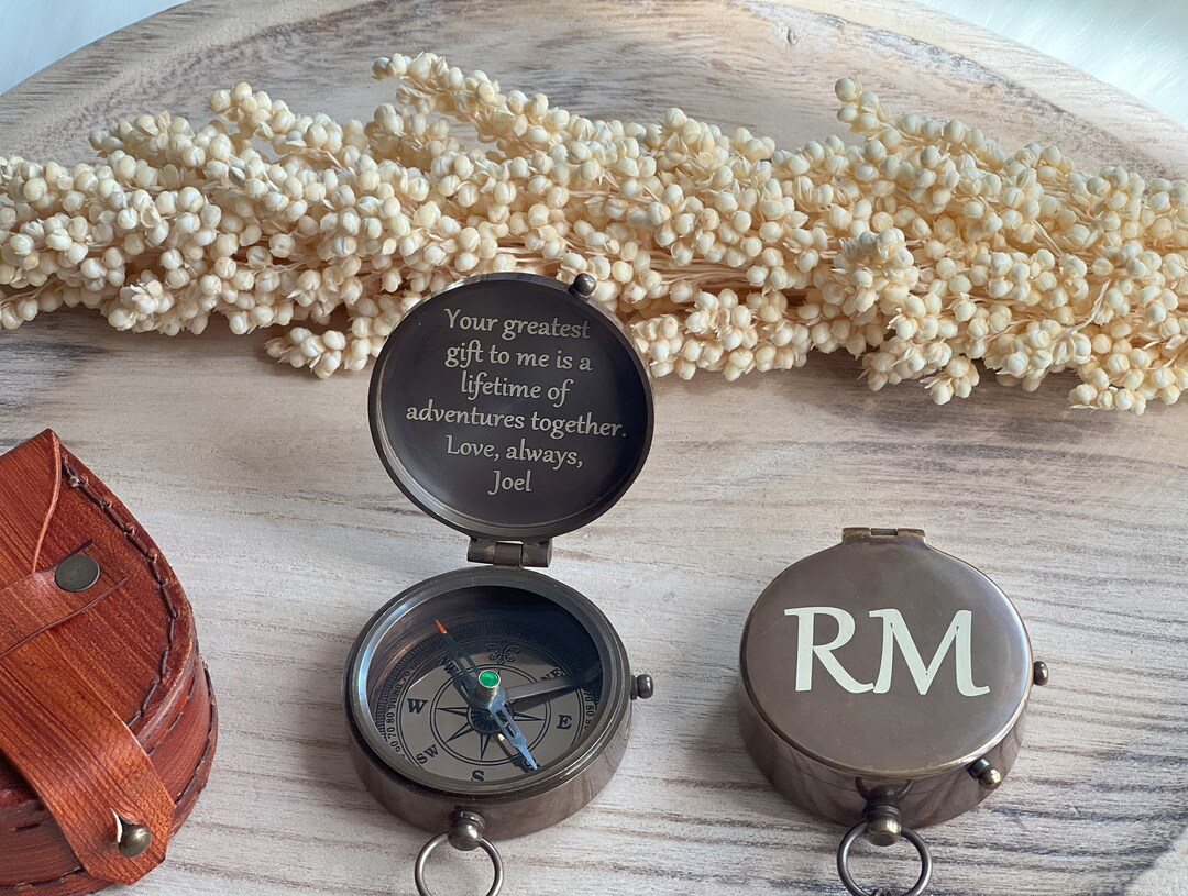 Grooms Gift, Personalized Compass, Gift for Groom From Bride, Wedding ...