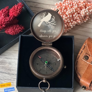 Custom Personalized Photo Compass, in Loving Memory Condolence ...