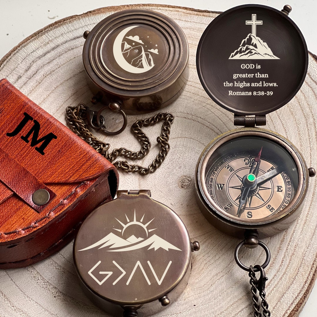 Personalized Compass, God is Greater Than the Highs and Lows Compass ...