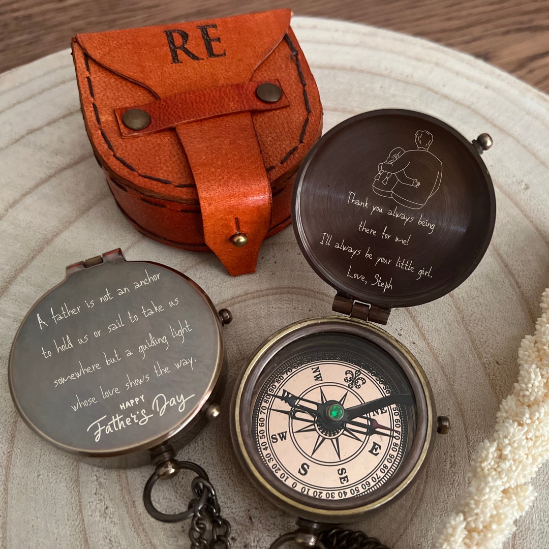 Gift for Dad, Personalized Compass, First Time Dad Gift, Gift for ...