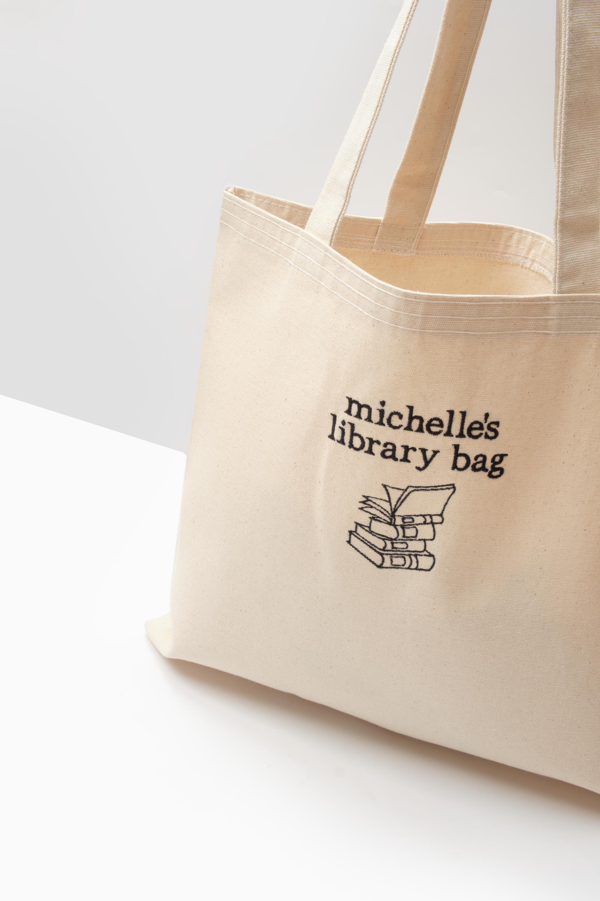 Custom Embroidered Library Tote Bag - Personalized Book Lover Gift ...