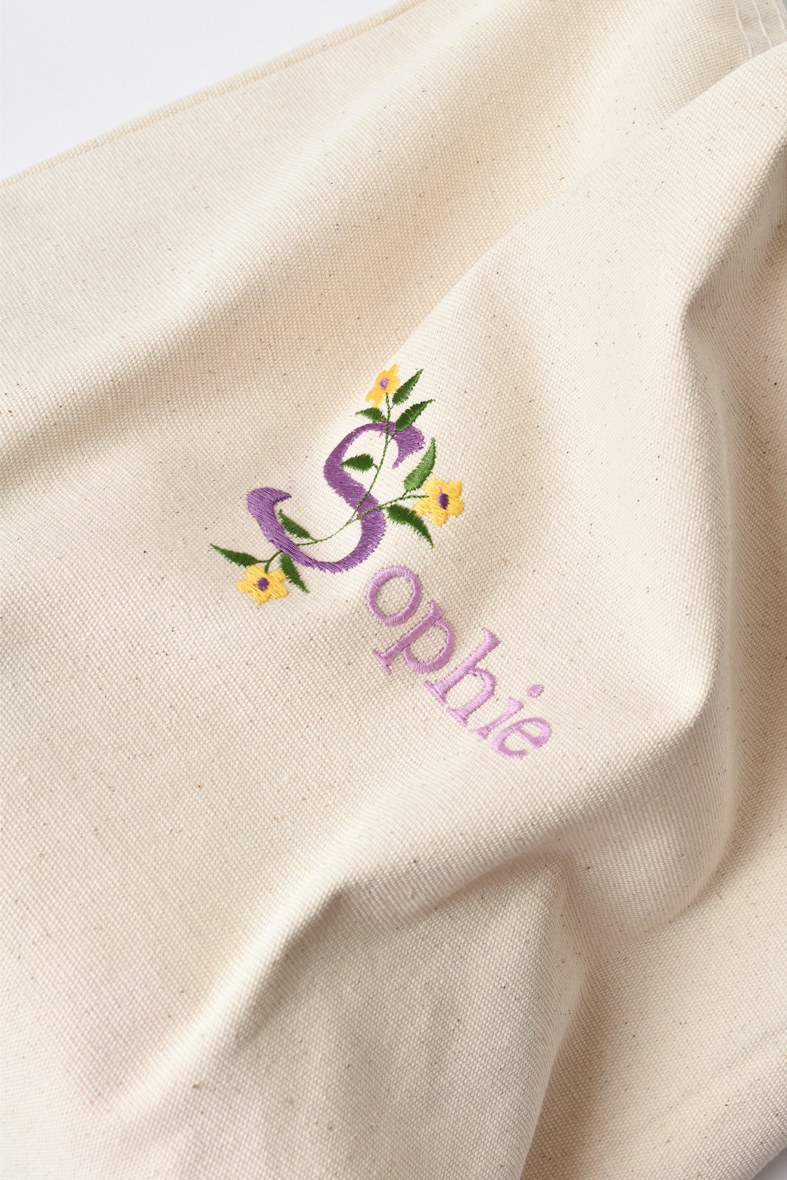 Custom Name Embroidered Tote Bag /customized Colors/ Canvas - Etsy
