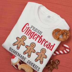 Embroidered Gingerbread Sweatshirt for Christmas/ Festive Holiday ...