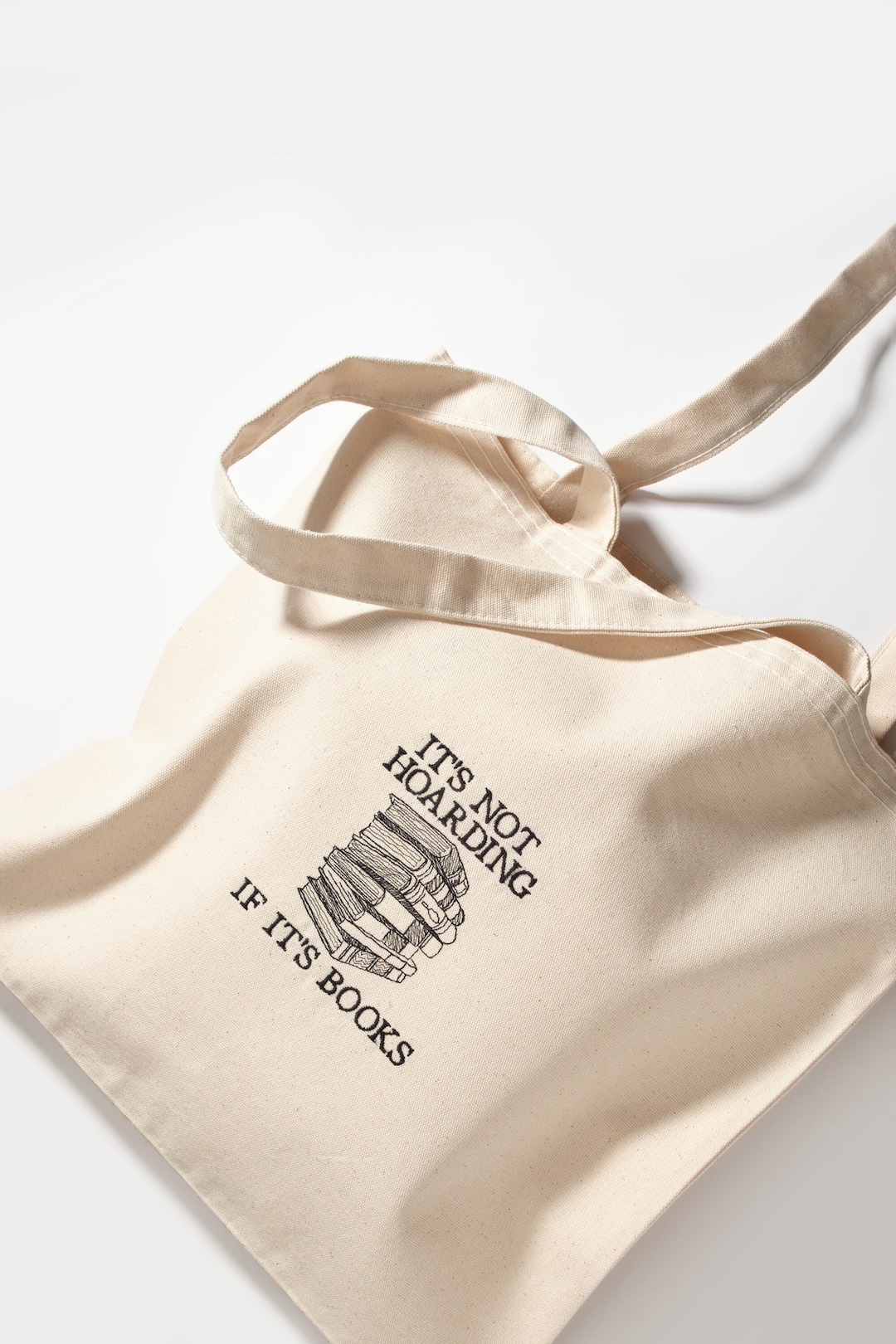It's Not Hoarding If It's Books Embroidered Tote Bag/ Gift for Book ...