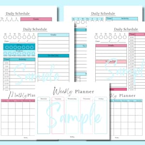Daily Calendar Printable | Blank Daily Calendar | Daily Schedule for ...