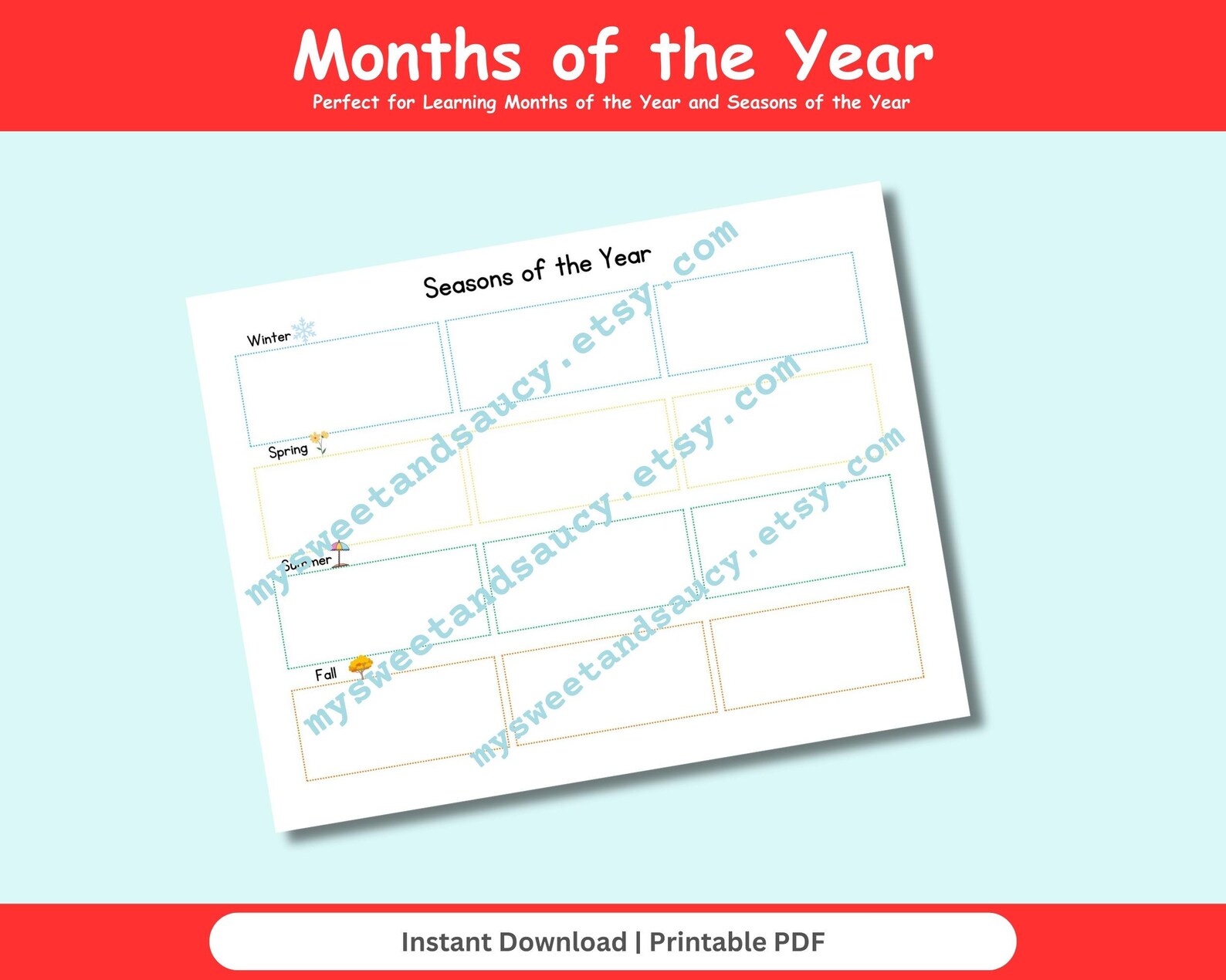 Months of the Year Chart Printable, 12 Months Poster, Classroom Charts ...