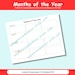 Months of the Year Chart Printable, 12 Months Poster, Classroom Charts ...