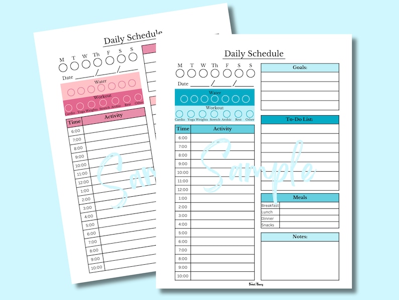 Daily Calendar Printable | Blank Daily Calendar | Daily Schedule for ...