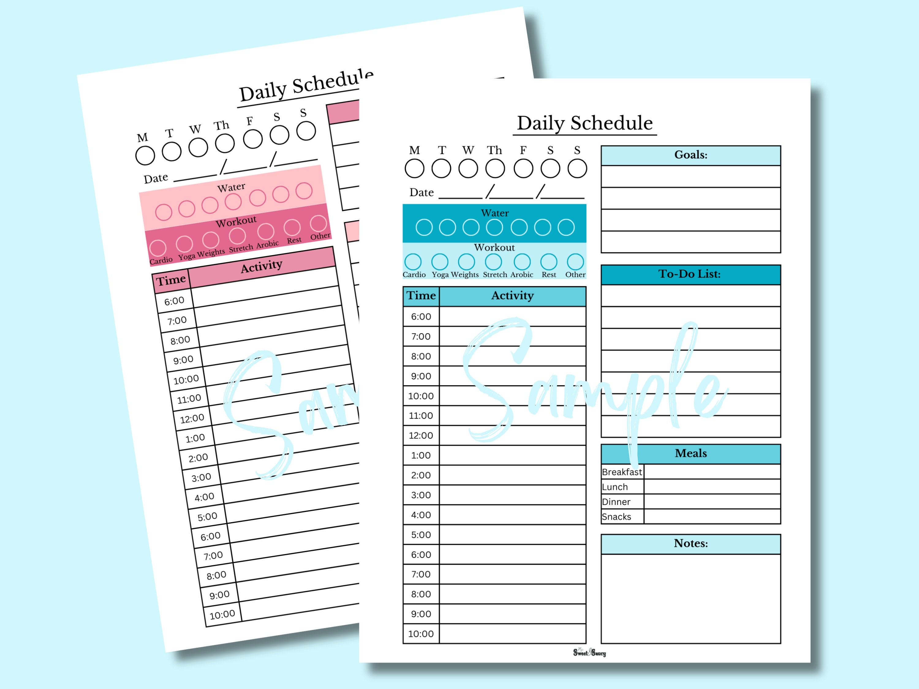 Daily Calendar Printable Blank Daily Calendar Daily Schedule for Kids ...