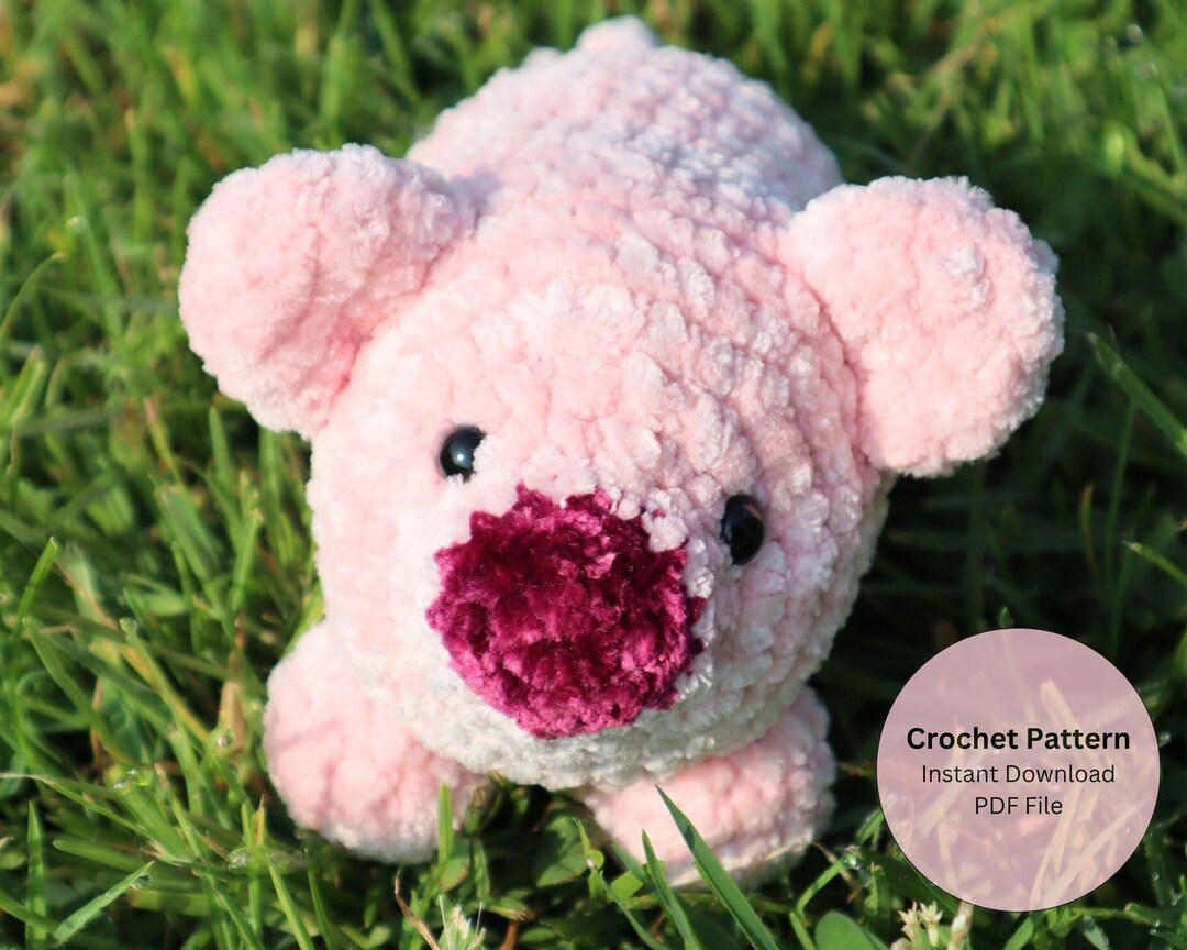 Crochet Pig Pattern, Amigurumi Pig Tutorial, PDF Crochet Pattern, Pig ...