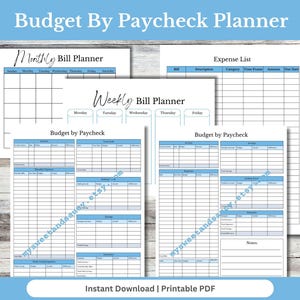 Paycheck Budget Planner, Budget by Paycheck Template, PDF Printable ...